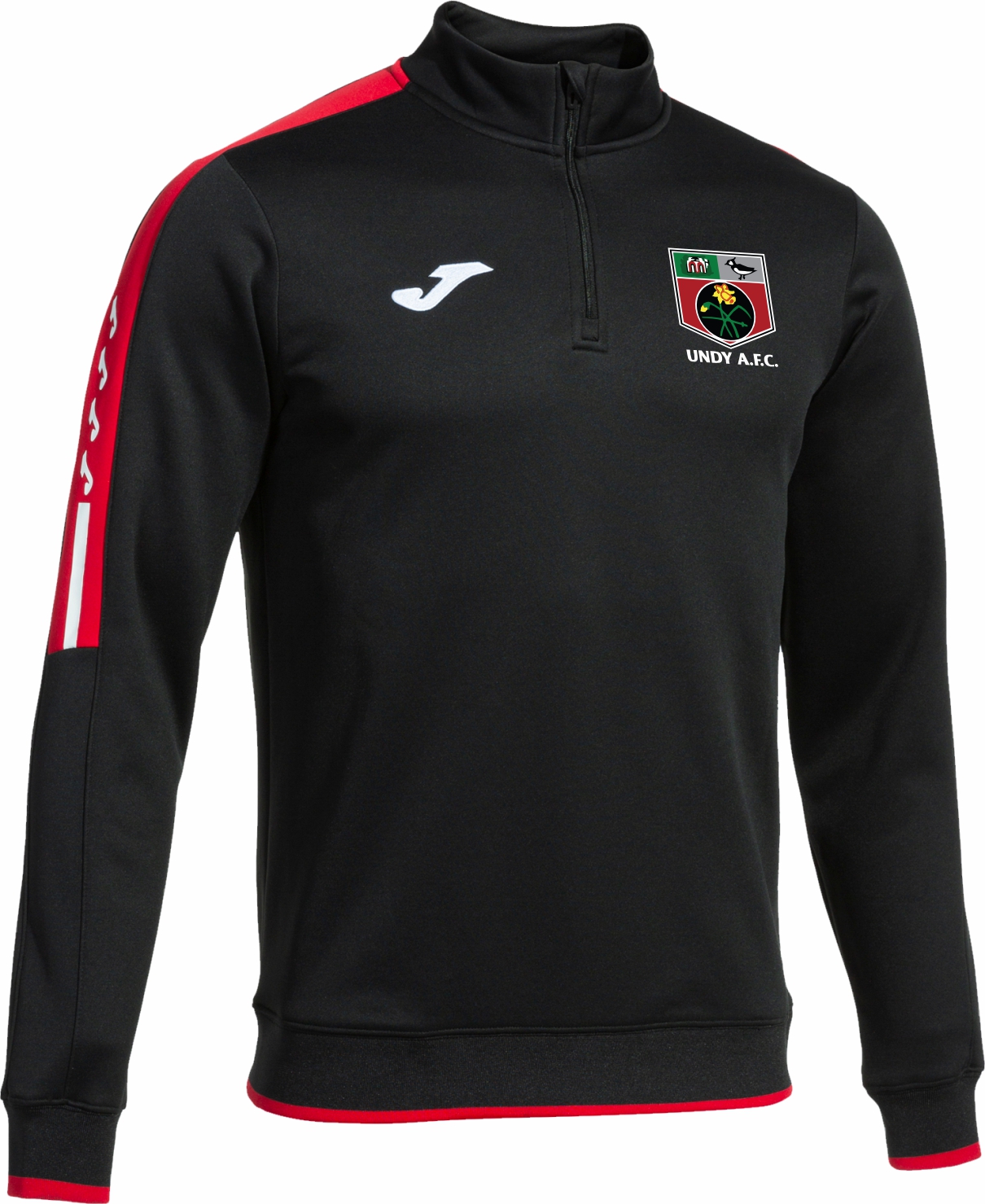 Total Teamwear :: Undy AFC Black-red ¼ zip Mid layer